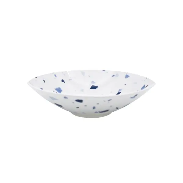 Twig New York Terrazzo Azzurro 10 Inch Serving Bowl - Blue/white