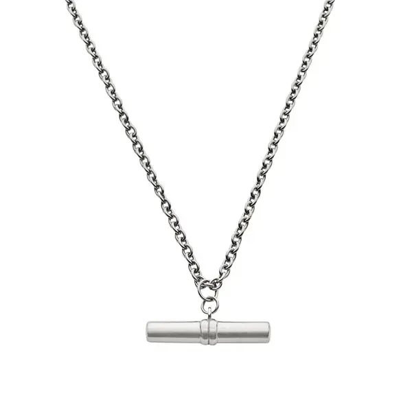 BERMUDA WATCH COMPANY Maivelle Blair T-bar Cable Chain Necklace - Silver