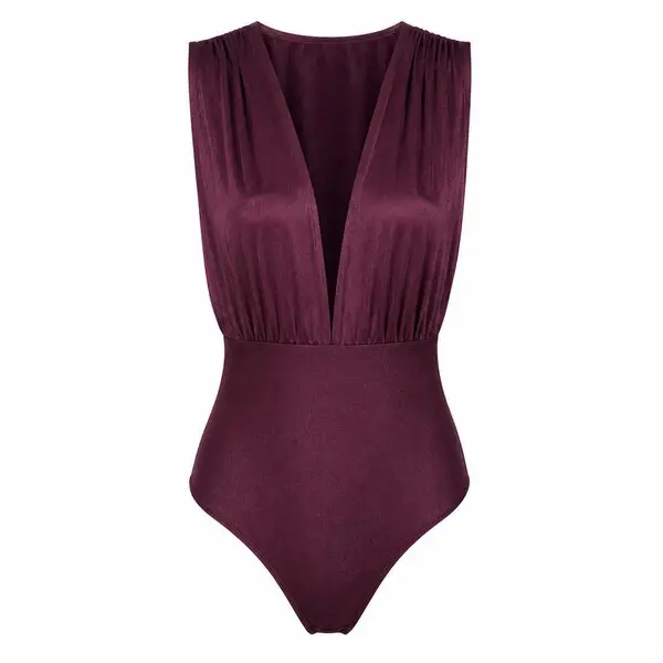 CHIARELLA Tanya Bodysuit- Burgundy