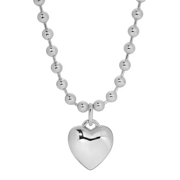 LEEADA JEWELRY Leeada X Officially Quigley Capsule That's So Goode Heart Necklace - Silver