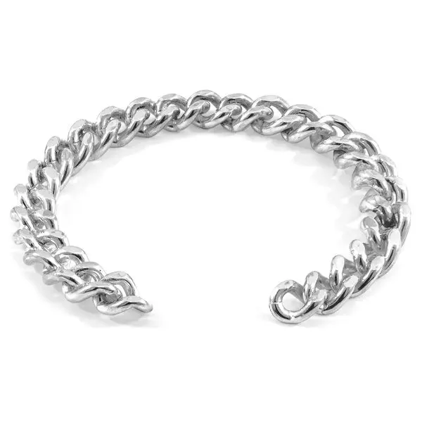 ANCHOR & CREW Crossjack Sail Chain Bangle - Silver