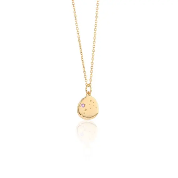 AUREE JEWELLERY Inari Zodiac Aquarius Gold Vermeil Necklace - Yellow
