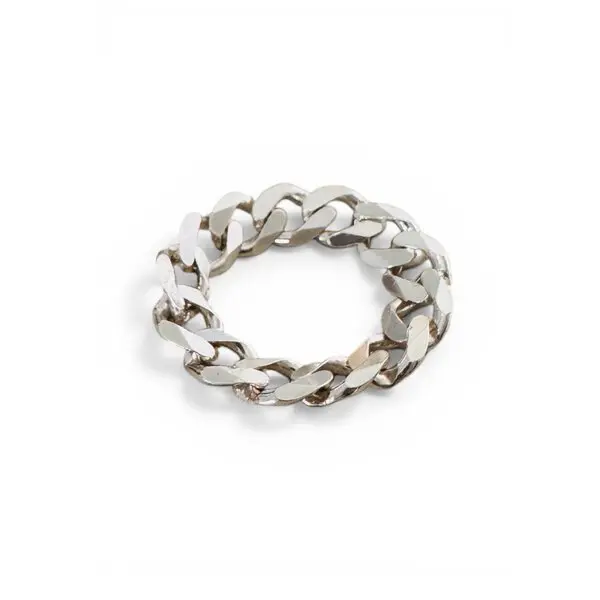 AKI ROC JEWELRY Serenity Cuban Chain Ring - Silver