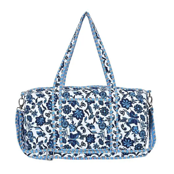 CYC The Floral Paisley Cotton Weekender - Blue