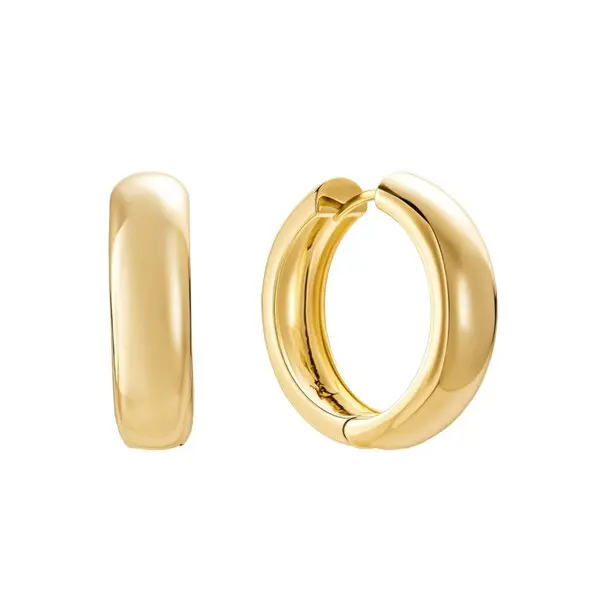 NAZZAR Large Tube Hoop Earrings / Gold - Black