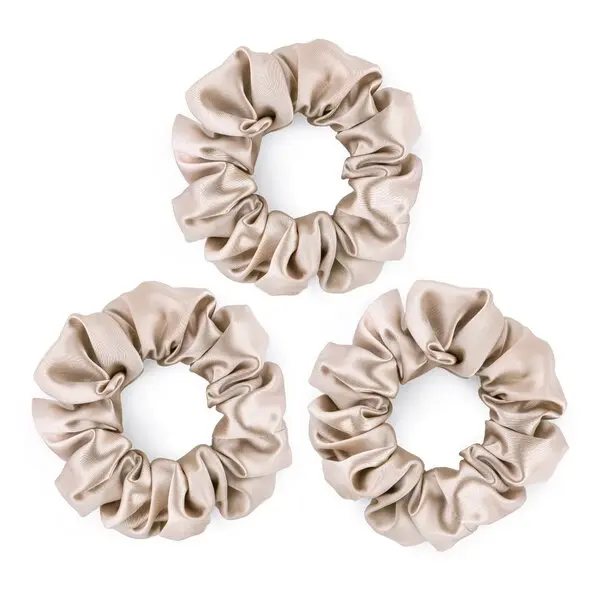 SILK WORKS Neutrals Caramel Large Scrunchies - Brown