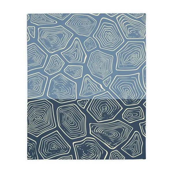 PIPER & FOX Tortoise Two-tone Velveteen Blanket - Blue