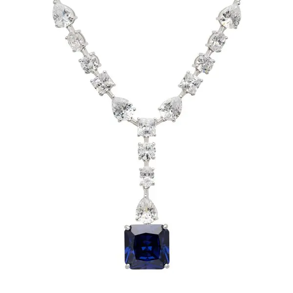 LATELITA White / Silver / Blue Penelope Tanzanite Statet Necklace Silver - White/silver/blue