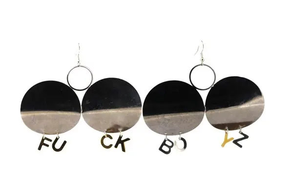 VICKISARGE F*ck Boyz Earrings - Silver
