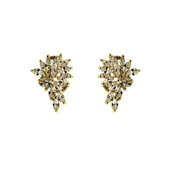VICSTONENYC FINE JEWELRY Stunning Sparkle Earrings - Gold