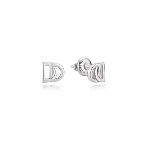 DIDIER DUBOT Miss. Doux Double D Stud Earring - Silver