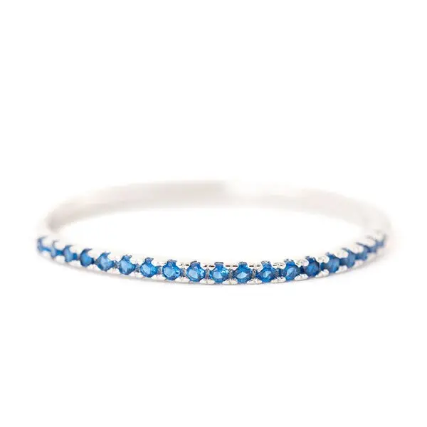 BELINDA JEWELZ Sapphire Birthstone Band Ring - Blue