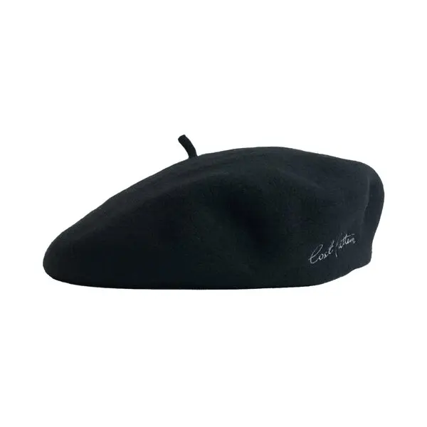 LOST PATTERN Bon Chic Wool Beret - Black