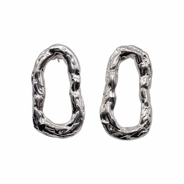 MOCA JEWELLERY Flow Loop Earrings Sterling - Silver
