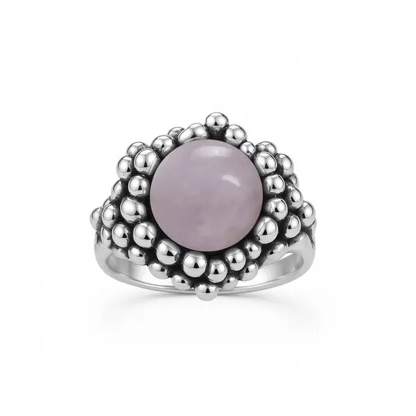 UNALOE Sterling Kunzite Statement Ring - Silver/pink
