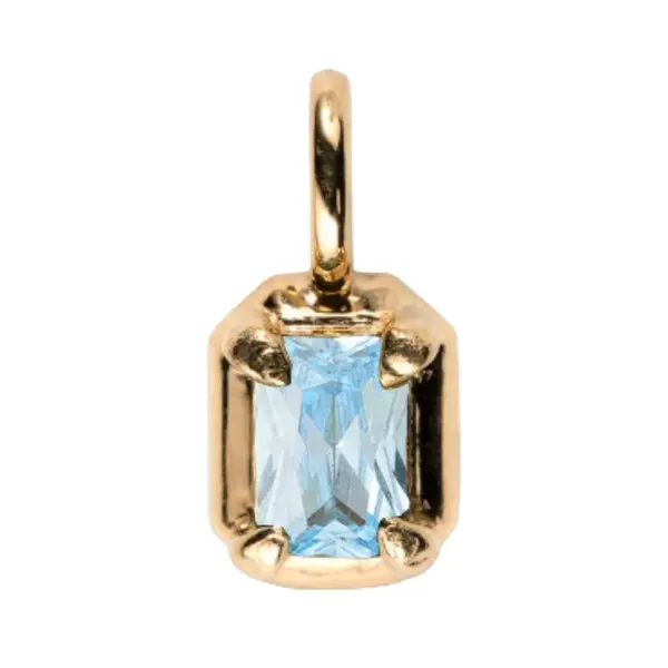 BELINDA JEWELZ Aquamarine Birthstone Charm - Blue