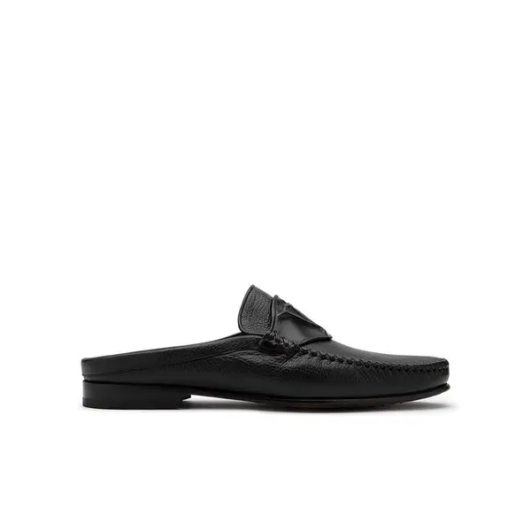 ILVI Cohen Floater Leather Slipper - Black