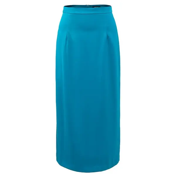 SMART AND JOY Midi Straight Skirt - Blue