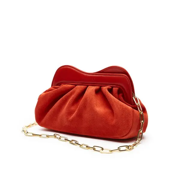 DANNI RO Lisbon Baby Clutch Suede Brick - Orange