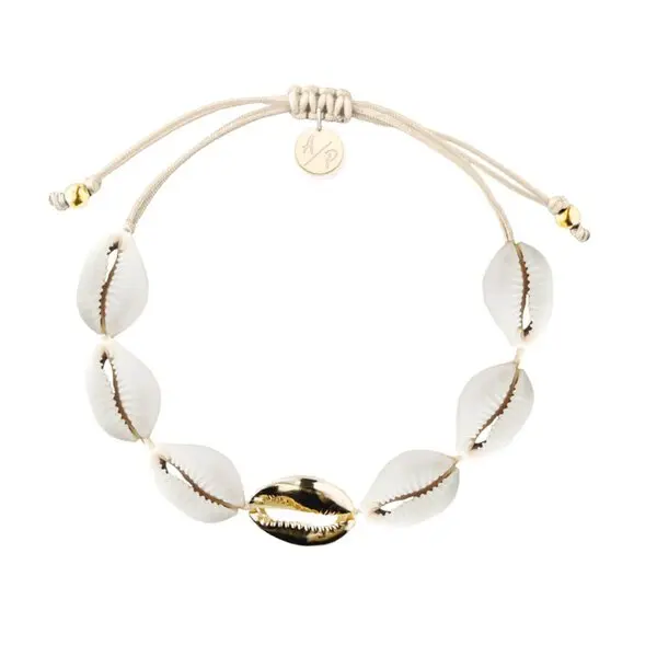 ADRIANA PAPPAS DESIGNS Single Mini Shell Bracelet Gold Filled - White