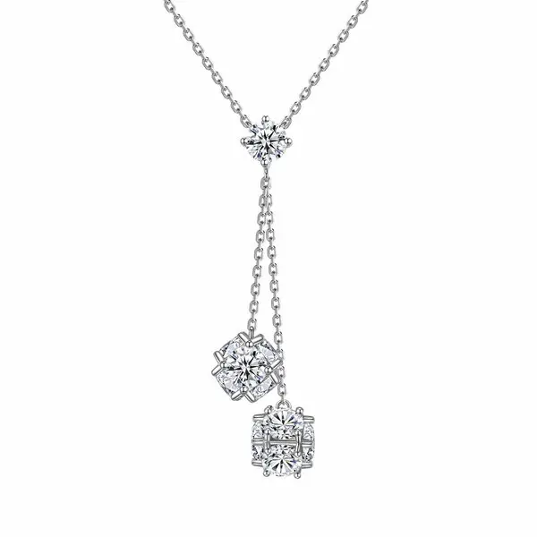 RETRO CHIC Rock Sugar Necklace - Silver