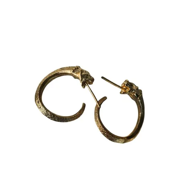 MORNING BLUE. Lion Hook Earrings
