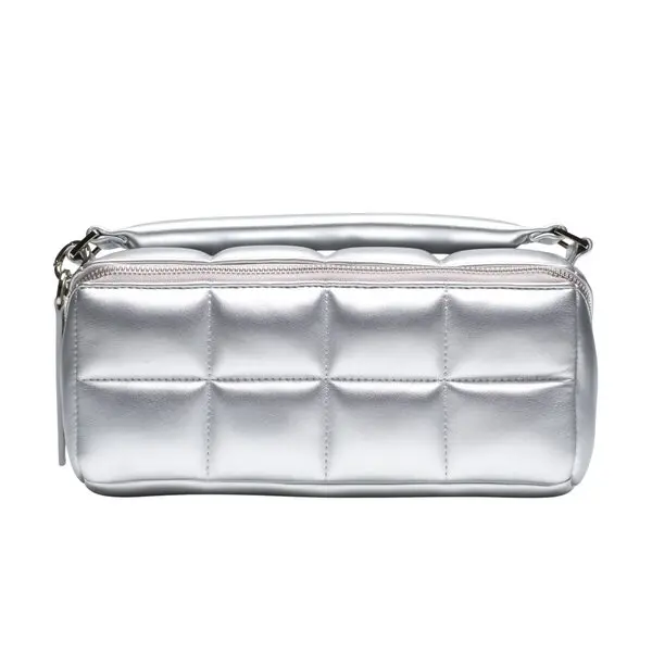 ESTETIKA Homee Medium Makeup Bag & Designer Cosmetic Case - Silver