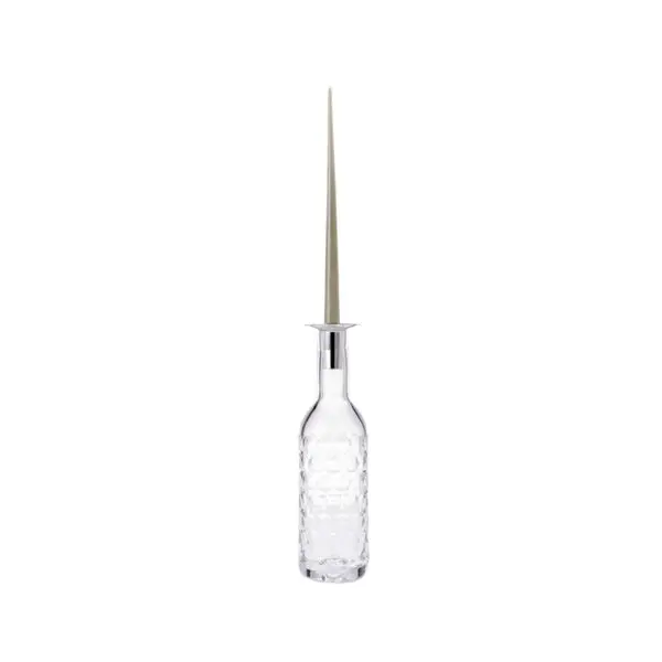 ELISKÁ Crystal Decanter, Candle Holder And Vase - Brown