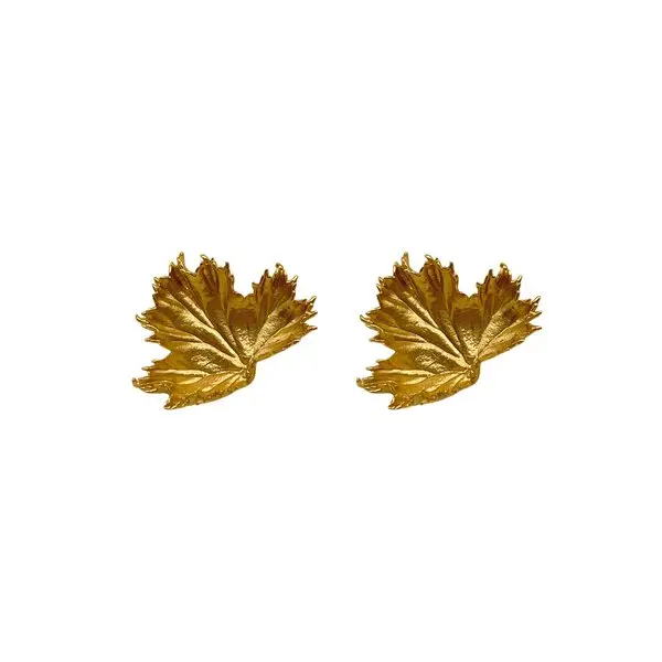 LES REINES Sylva Stud Earrings 24k Plated - Gold