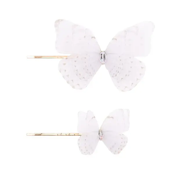 Oana Savu Butterfly Bobby Pin Set Hair Pins Bridal Accessories - White