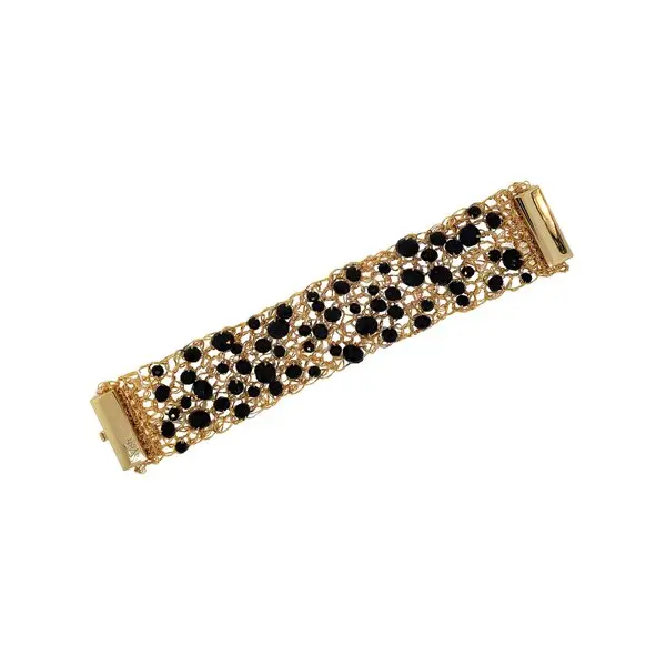 LAVISH BY TRICIA MILANEZE Gold Aurora Handmade Bracelet - Black