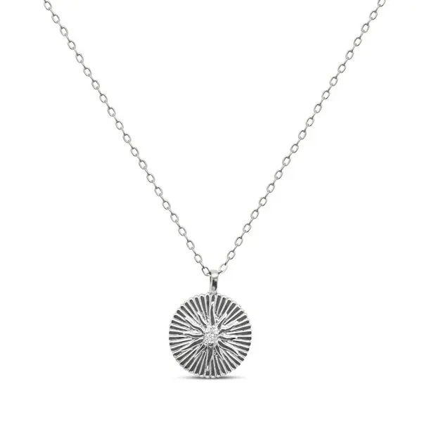 CLEMENCE WREN Radiant Star Pendant Necklace - Silver