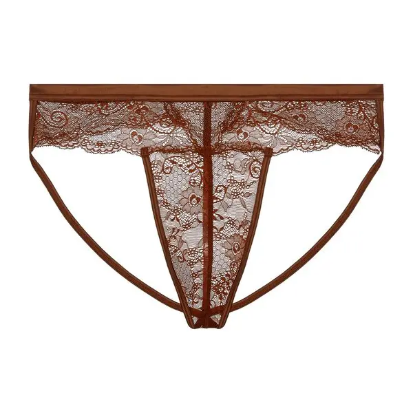 JOURNELLE Sapna Jock Strap Thong Cannelle - Brown