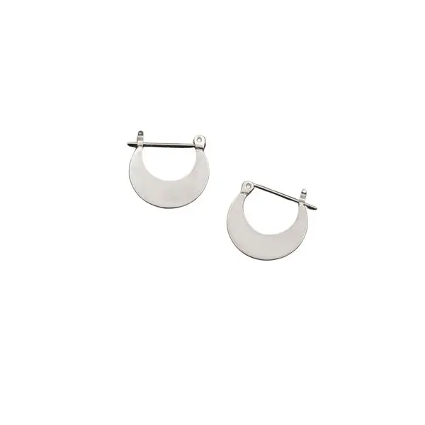 ZULA JEWELRY + DESIGN Crescent Moon Huggie Earrings