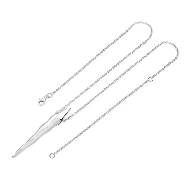LUCY QUARTERMAINE Full Icicle Pendant - Silver