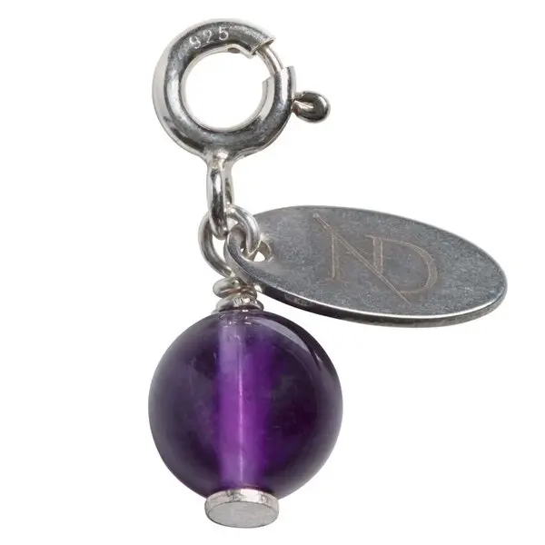 N'DAMUS LONDON Amethyst Gemstone & Charm - Silver