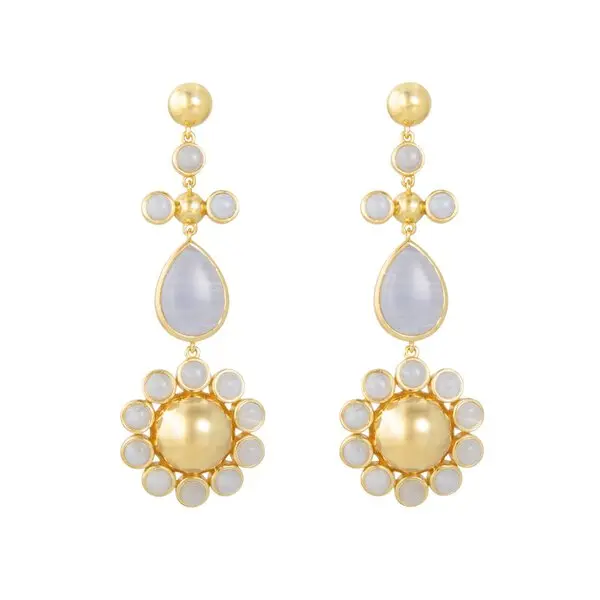 COCO & KINNEY Lace Agate Honor Earrings