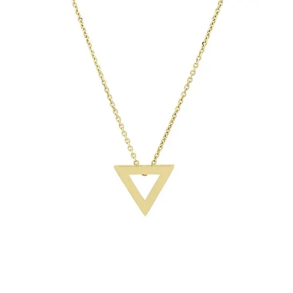 SHEIDA FARROKHI Triangle Pendant Necklace - Gold/yellow