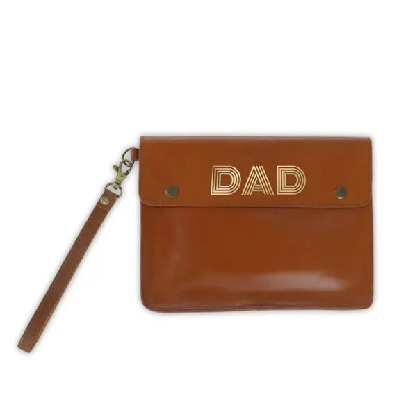 VIDA VIDA Tan Leather Travel Wallet-for Dads - Brown