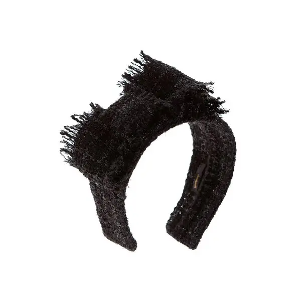 SIBI HATS Kim Shiny Tweed Headband - Black