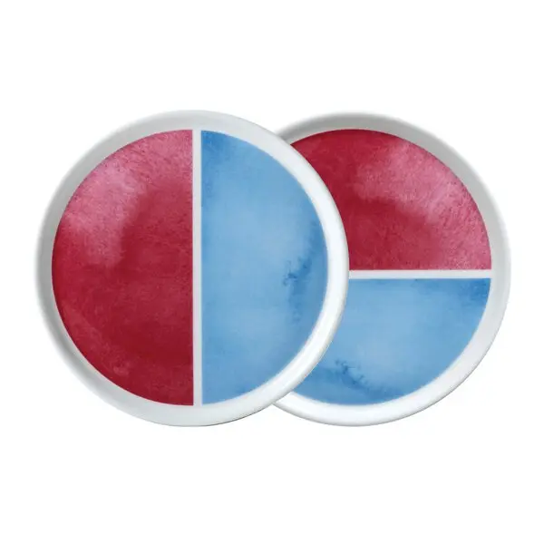 Twig New York Reve Rose Set Of Two Plates - Red