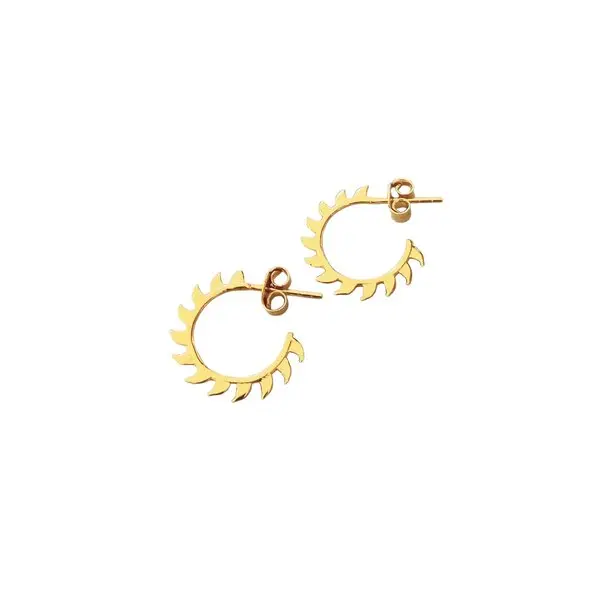 RIZE Wild Tiger Claw Hoops Vermeil - Gold