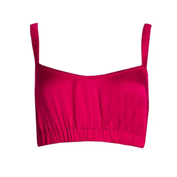 ROSES ARE RED Sundays Crop Top In Fuchsia - Pink