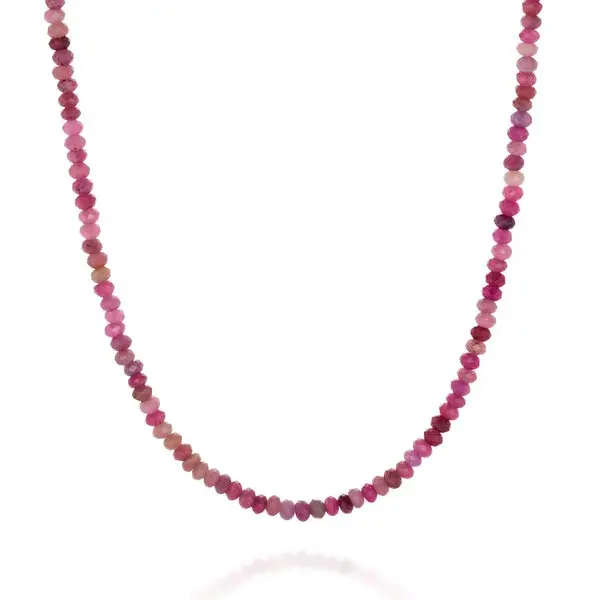 NELLOU JEWELLERY Ruby Mini Bead Necklace - Red