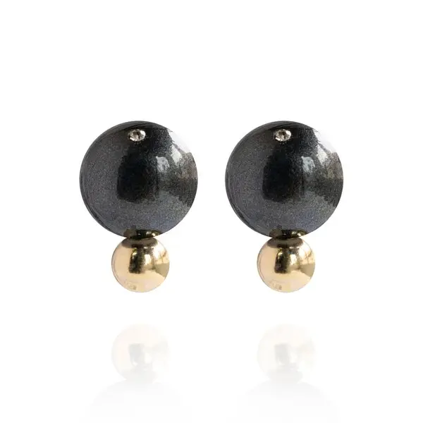 SAULE LABEL Lumi Earrings In Phantom - Black