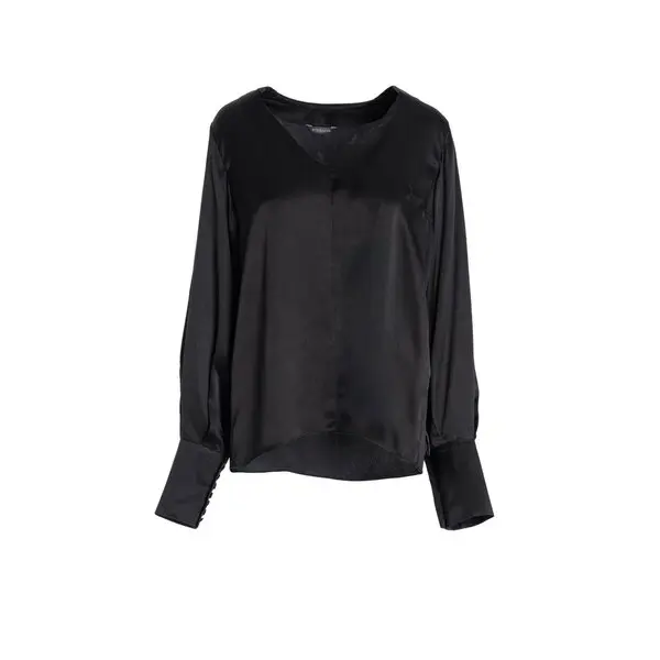 ETERNOIR Celine Silk Blouse - Black