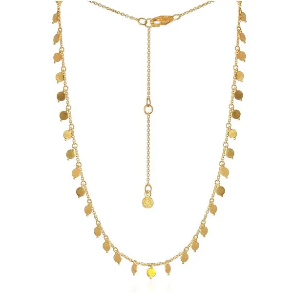 MOON LONDON Multi Disk Choker Necklace - Gold
