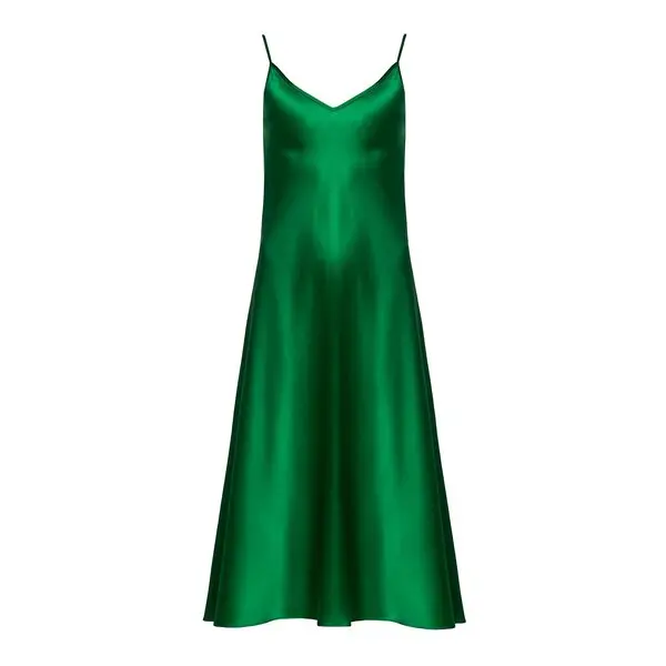 ROSES ARE RED The Silk Slipdress Emerald - Green