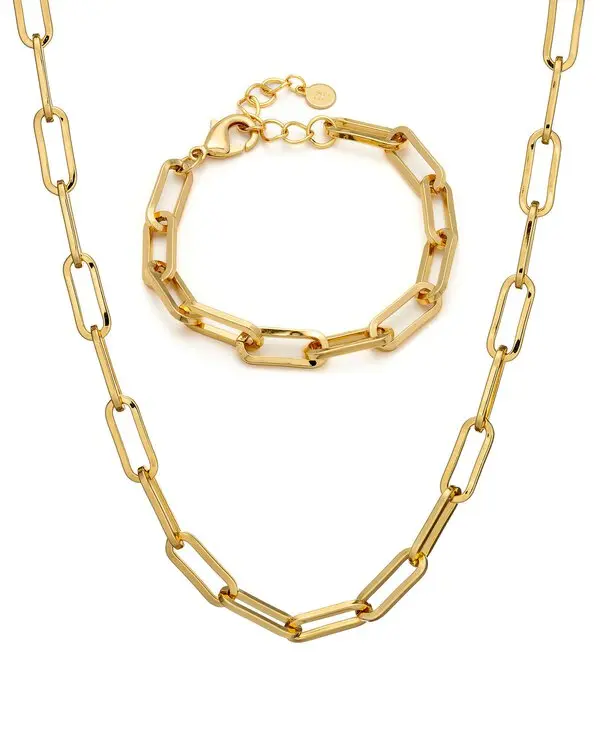 CRYSTALS AND CO Chunky Paperclip Set - Gold
