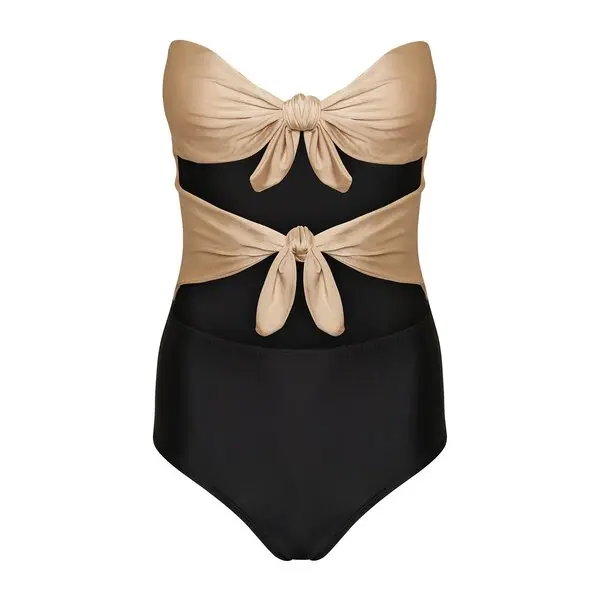 PAOLA AMADOR Nudos La Creme One Piece Swimwear - Black